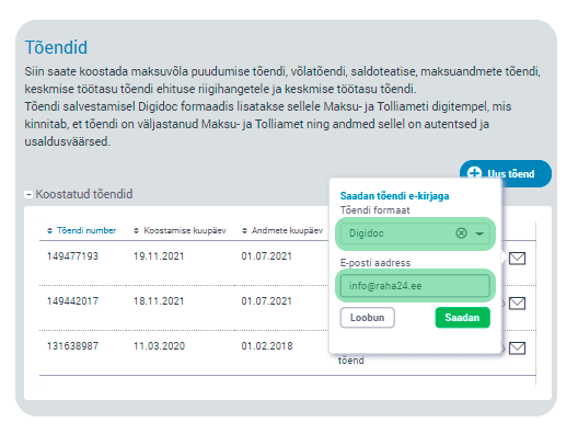 Sissetuleku tõendamine e-MTA keskkonnas - Raha24